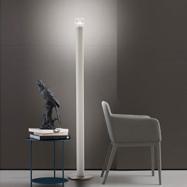 Crystal White Smoking Floor Lamp (Halogen, Non Dimmable) by Vistosi ...
