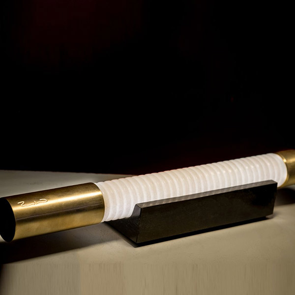 Plain Marble Tube Table Lamp Large (LED, Non-Dimmable) by Rooshad ...