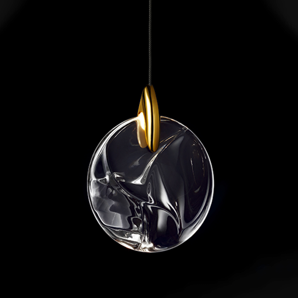 Gold Shiny Light Gem Suspension Lamp - 12cm (LED, Dimmable) by LIECHT ...