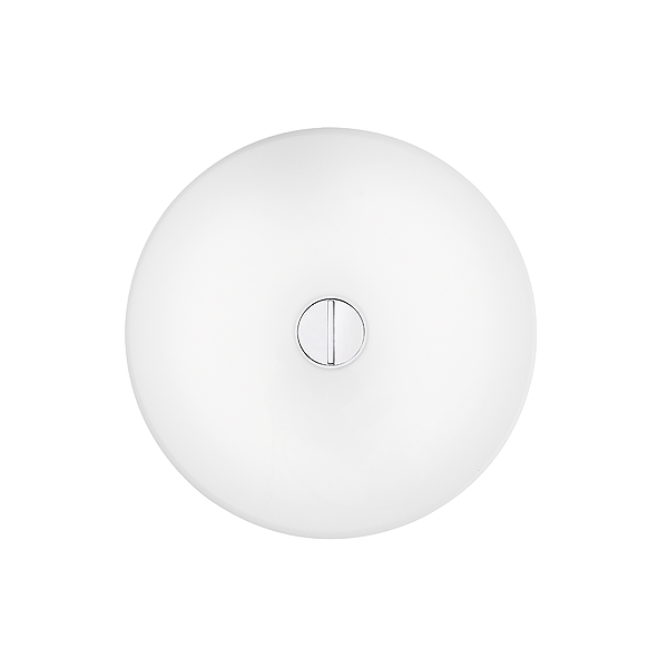 White Button Ceiling Lamp (Fluorescent, Non-Dimmable) by Flos ...
