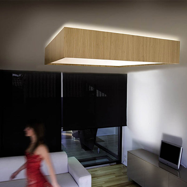 Oak Quadrat Ceiling Lamp - 60x60 cm (LED, Non-Dimmable) by B.Lux ...