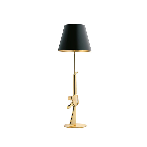 Glossy Gold Guns - Lounge Gun Floor Lamp (LED, With Dimmer) by Flos ...