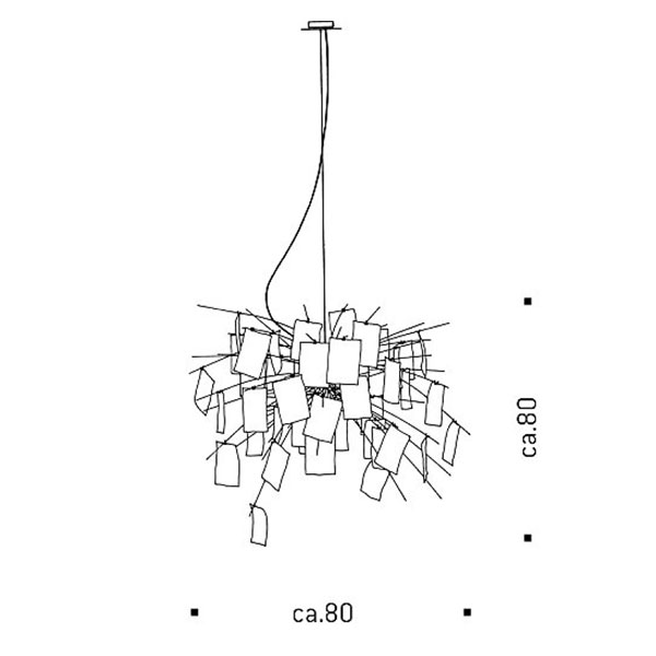 White Zettel'z 6 Suspension Lamp (Halogen, Non-Dimmable) by Ingo Maurer ...