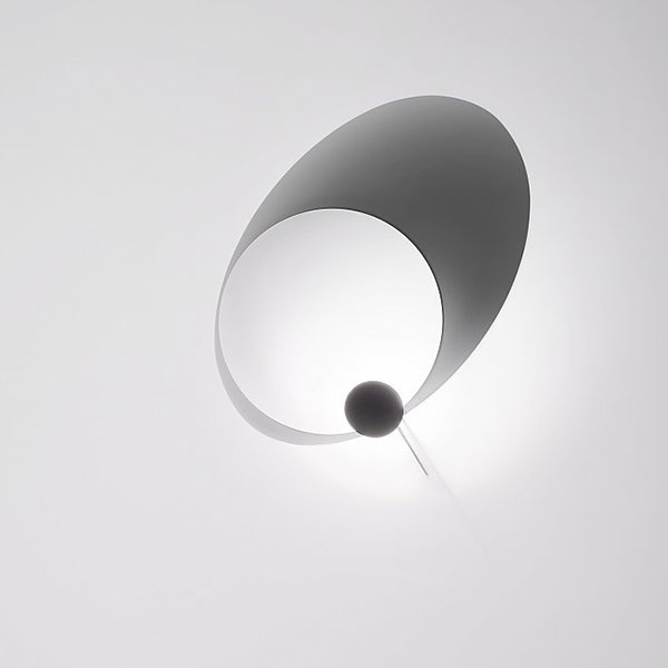 White Eclipse Ellipse Wall Lamp (LED, Dimmable) by Ingo Maurer ...
