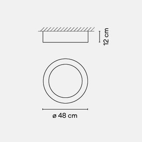 Graphite Duo 4870 Ceiling Lamp (LED, DALI, 1-10V or Push Dimming) by ...