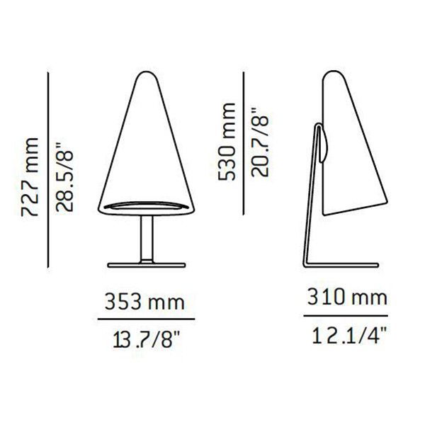 White Nan Outdoor Table Lamp M-3044X (LED, Non-Dimmable) by Estiluz ...