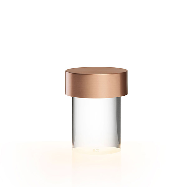 Satin Copper Last Order Clear Table Lamp (LED, With Dimmer) by Flos ...
