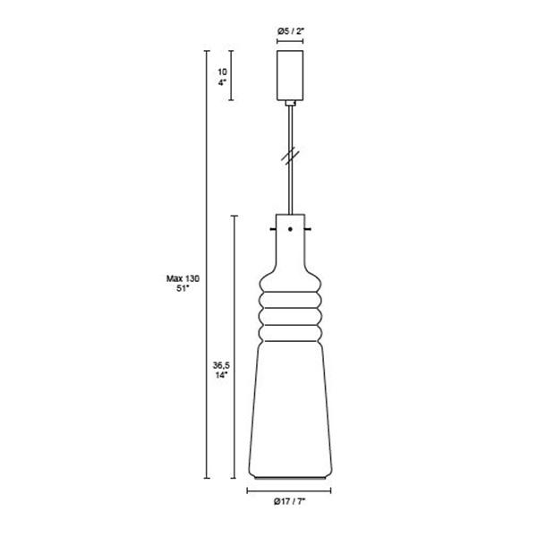 Nickel & Smoked Roll-Up Suspension Lamp (LED, Non-Dimmable) by MM ...