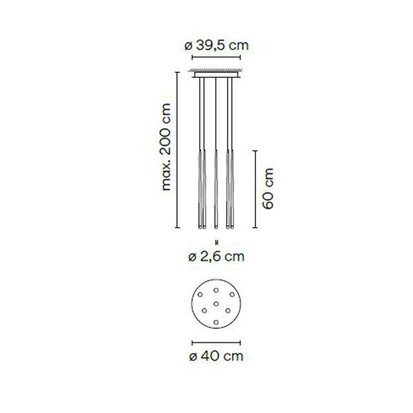 Black Carbon Fiber Slim 0914 Suspension Lamp (LED, 1-10V, Push Dimming ...