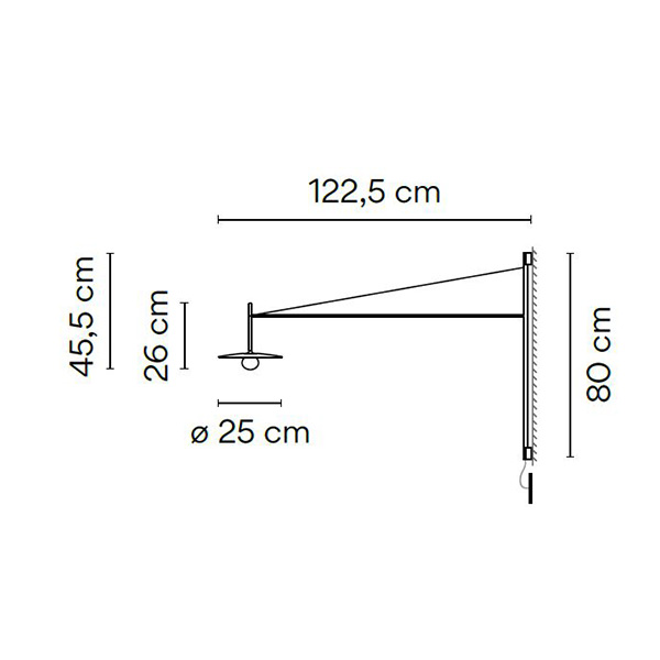 Graphite Tempo 5757 Wall Lamp (LED, Push Dimming / 1-10V) by Vibia ...