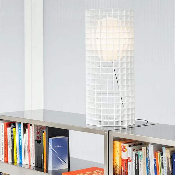 Gold & White Matrix Large Table Lamp (LED, Dimmer Included) by ...
