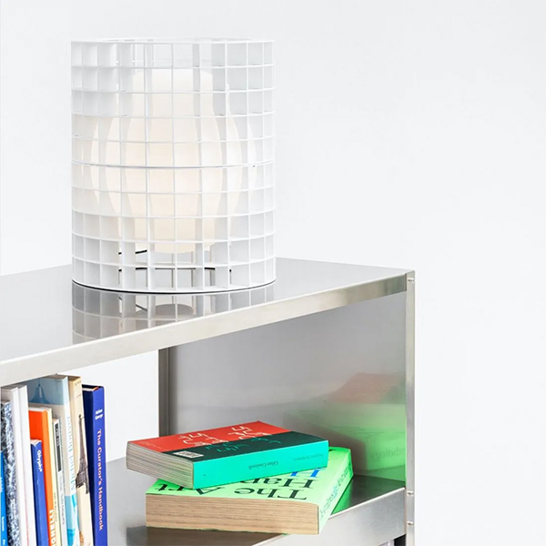 Gold & White Matrix Medium Table Lamp (LED, Dimmer Included) by ...