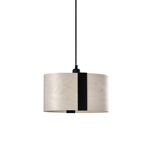 Ivory White Sushi Suspension Lamp - Matt Black (LED, Dimmable) by LZF ...