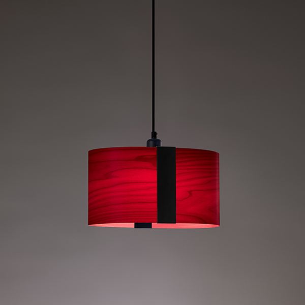 Red Sushi Suspension Lamp - Matt Black (LED, Dimmable) by LZF ...