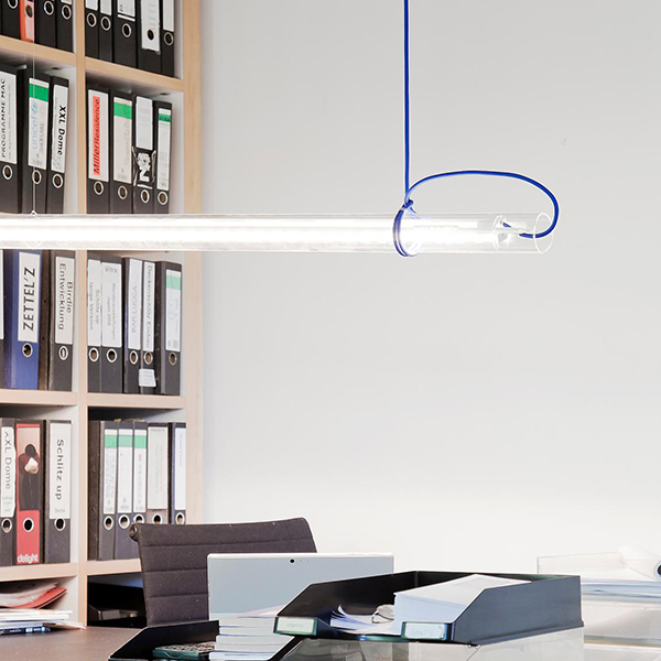 Red Tubular Suspension Lamp (LED, Non-Dimmable) by Ingo Maurer ...