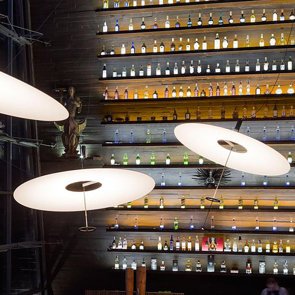 White Flying Disc Suspension Lamp (LED, Dimmable) by Ingo Maurer ...