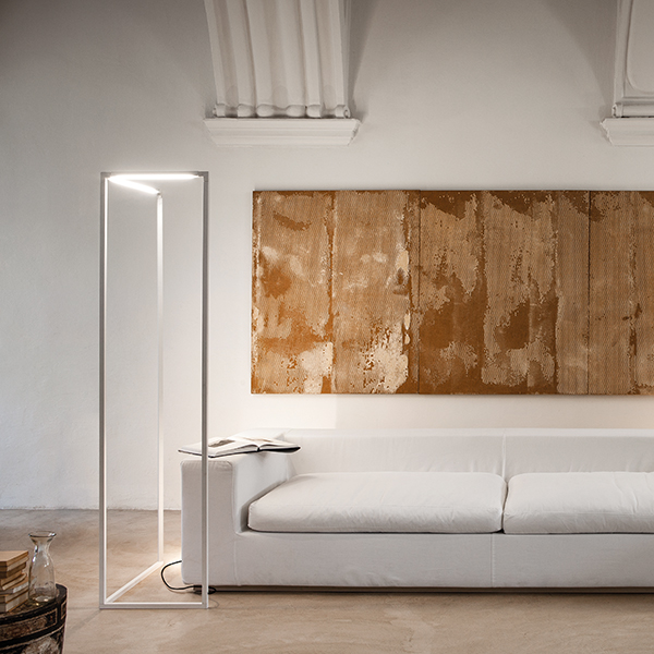 White Spigolo Floor Lamp (LED, Dimmable) by NEMO - lightandyou.com