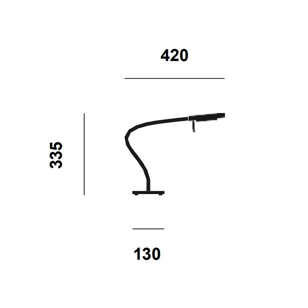 Matt Black Paraph T1 Table Lamp (LED, Dimmable) by Prandina ...