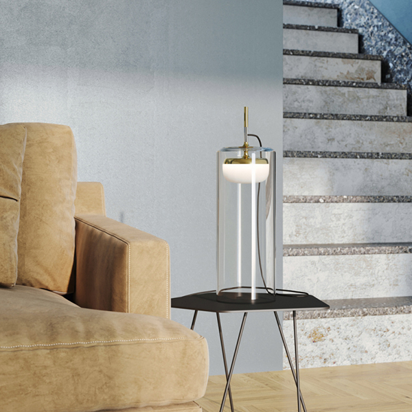 Glossy Brass Diver T5 Table Lamp (LED, Dimmable) by Prandina ...