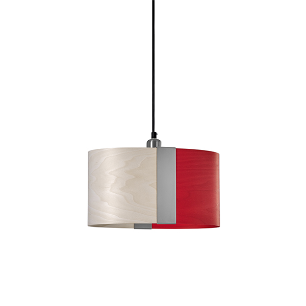 Ivory White & Red Sushi Suspension Lamp - Matt Nickel (LED, Dimmable ...