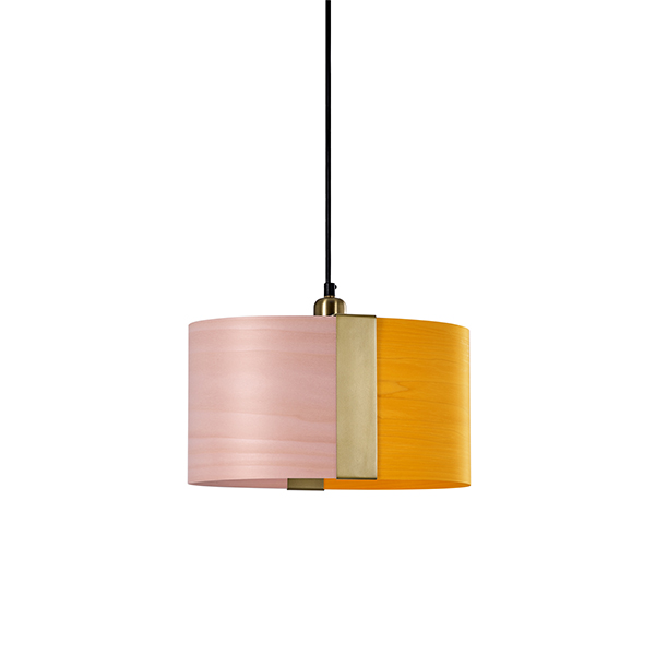 Pale Rose & Yellow Sushi Suspension Lamp - Gold (LED, Dimmable) by LZF ...