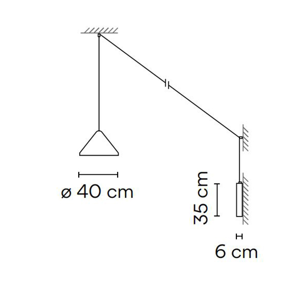 Blue North 5642 Wall Lamp (LED, Push Dimming) by Vibia - lightandyou.com